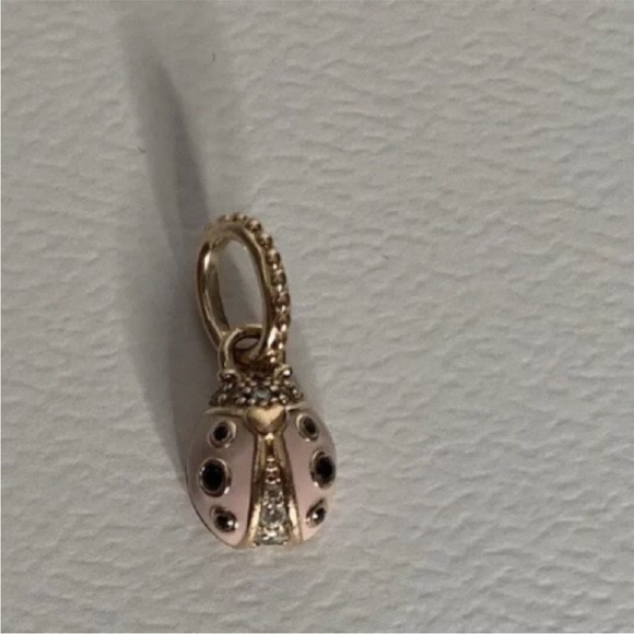 Pandora | Jewelry | Pandora Rose Gold Pink Lady Bird Dangle Pendant ...